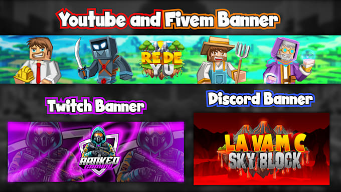 Design minecraft banner and logo for your minecraft server by Shazi ...