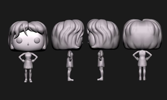 Sculpt 3d funko pop character miniature pop art nendoroid anime for 3d ...