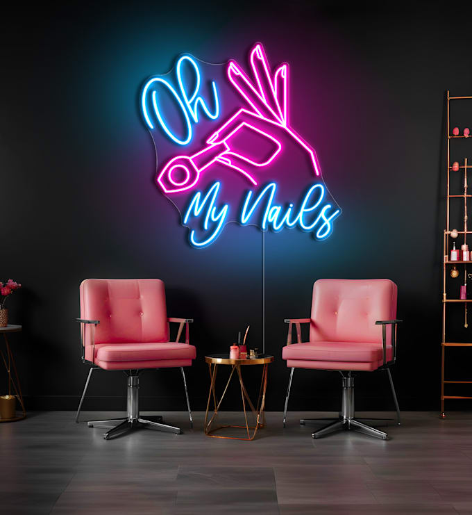 Design neon sign neon light 3d mockup with all colors by Asstore0 | Fiverr