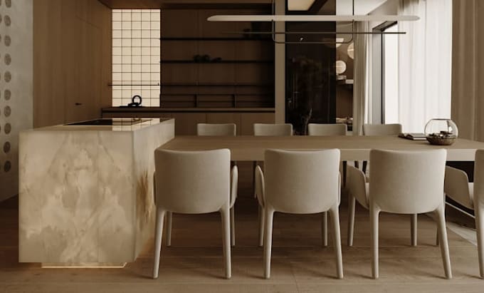 Do 3d cgi interior building architecture design with realistic 3d ...