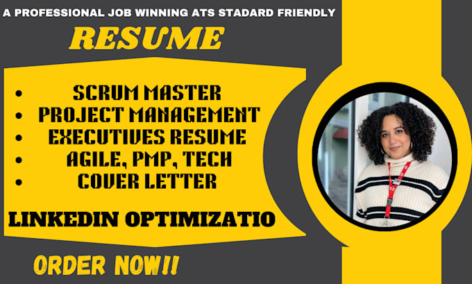 Write scrum master resume, project management resume, agile resume and cover let by Kacy_james1 ...