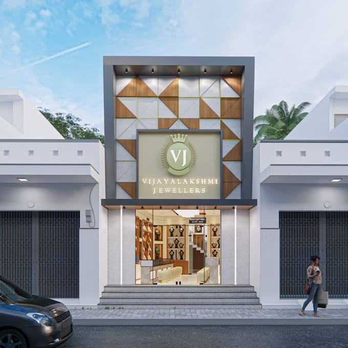 Provide house front elevation 3d render by Afb_designs | Fiverr