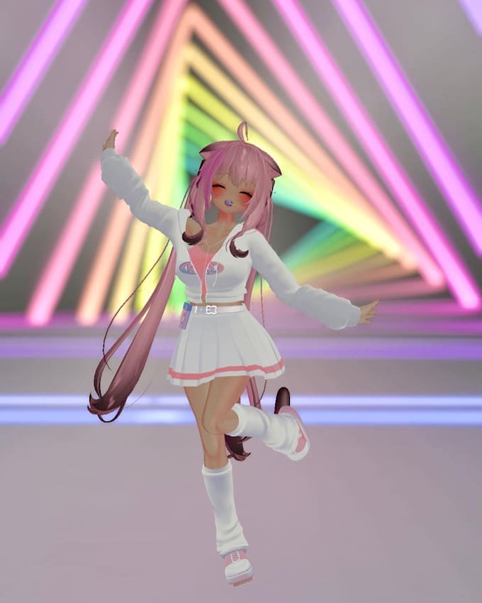 Custom vrchat avatar anime 3d vr model vrm mmd for vroid 3d vtuber vrc ...