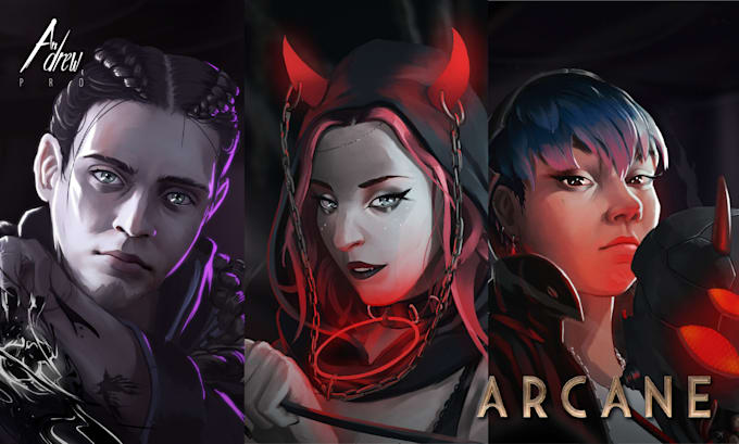 Arcane style art illustrations by Andrewpr0 | Fiverr