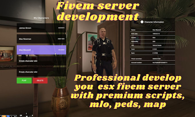 Créer un script fivem personnalisé, une carte, esx, gta, qbcore, ped, fivem dev, mlo, roleplay