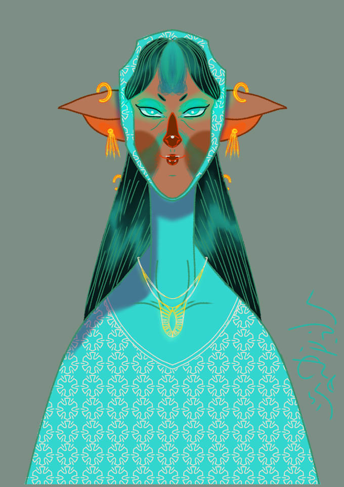 Draw a fantasy character portrait by Zheretsh | Fiverr