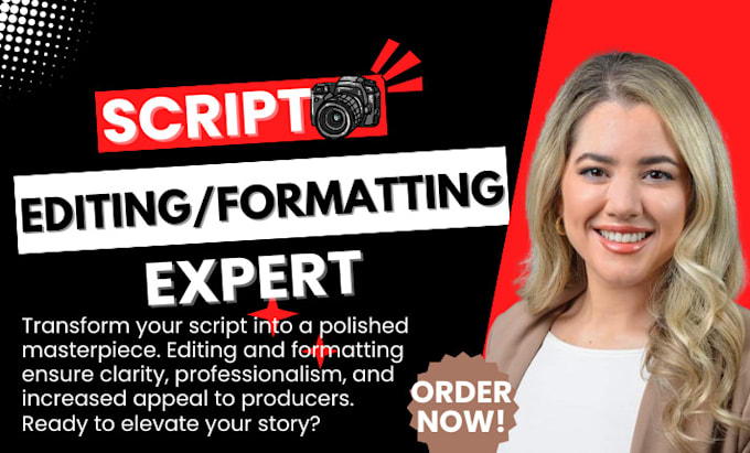Proofread format and edit your movie script screenplay feature film script by Evelyn_030 | Fiverr