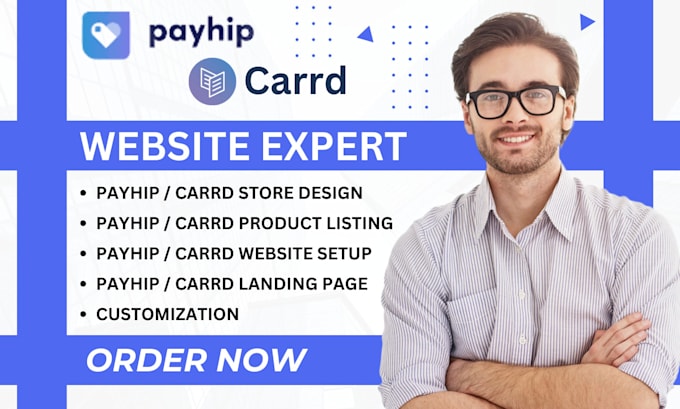 Setup payhip ecommerce store payhip and carrd website landing page design by Eanason3 | Fiverr