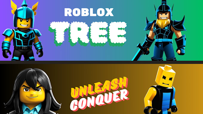 Draw a cartoon roblox banner for youtube, twitter, or twitch by Roblox ...