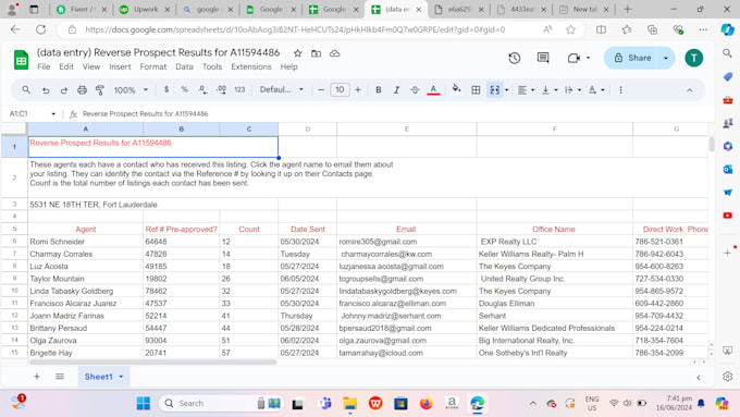 Transfer your forms into a spreadsheet quickly by Trishamaesalas | Fiverr