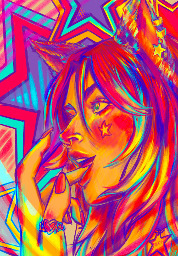 Colored hyper pop pfp by Korxzik | Fiverr