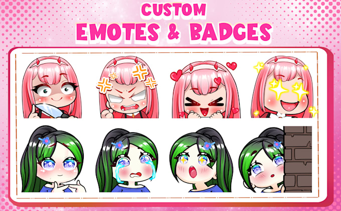 Draw twitch emotes and badges by Saif_udin | Fiverr