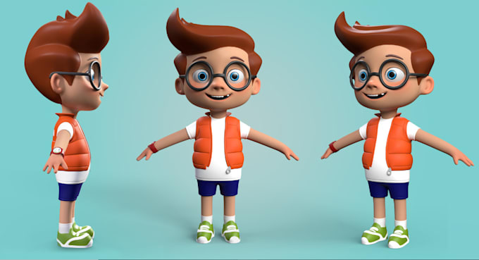 Design cute 3d model, 3d character and cartoon model in blender ...