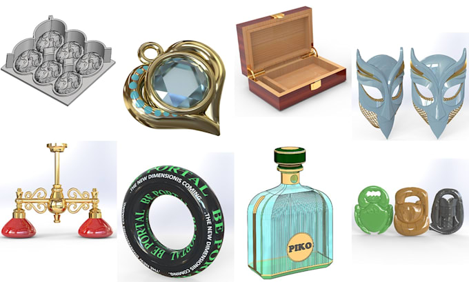 Do 3d modeling, rendering and create 3d printable stl file by Madhu_3d ...