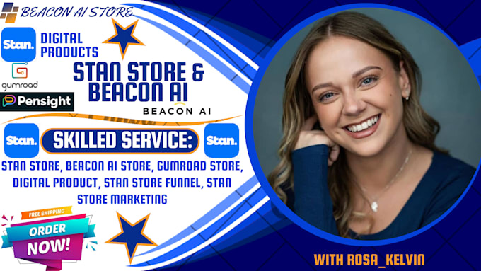 Design stan store, beacon ai, gumroad, pensight, for digital product marketing by Rosa_kelvin ...