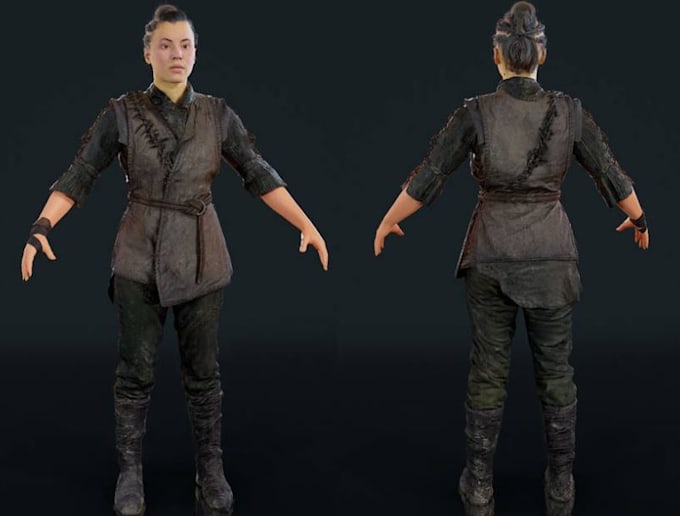 Paint texture, solve 3d model issue, ue5 game character,3d bend rig for ...