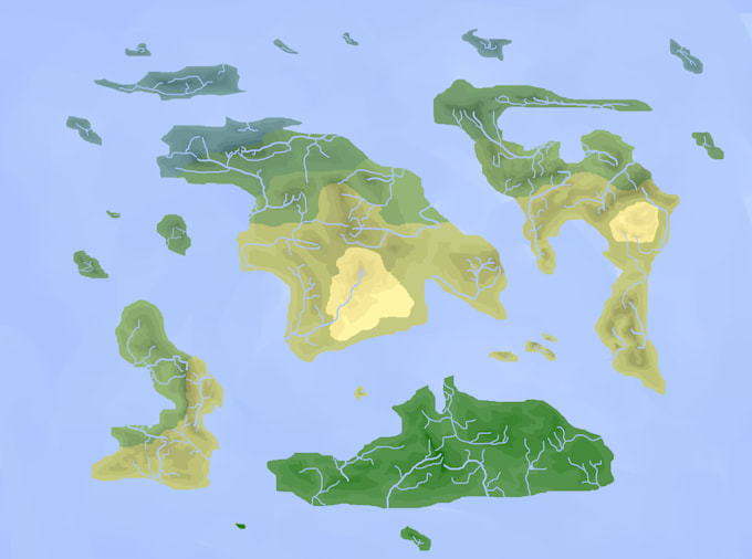 Make a map for your fantasy world by Bjarne_oranje | Fiverr