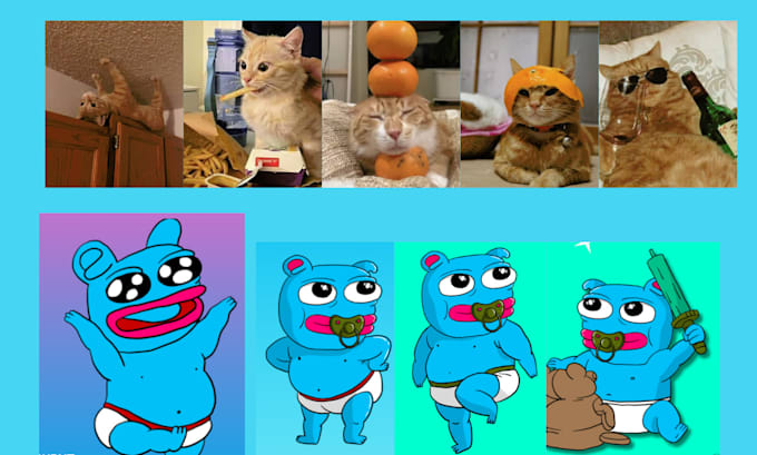 Create crypto telegram sticker, meme coin sticker pack, memes, animated ...