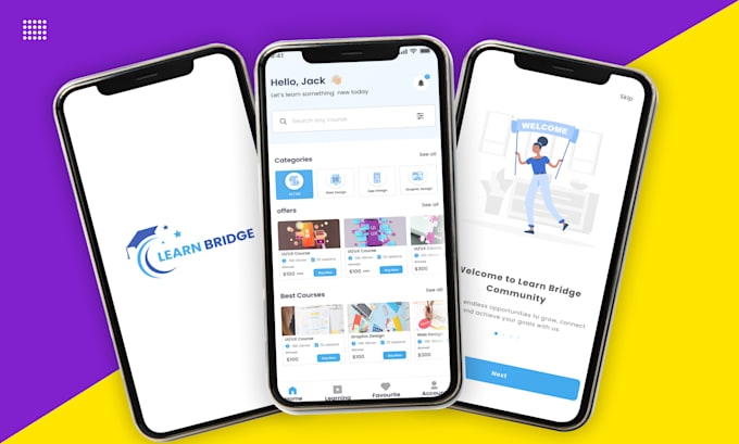 Design splash, onboarding, and mobile phone app screens in figma and ...