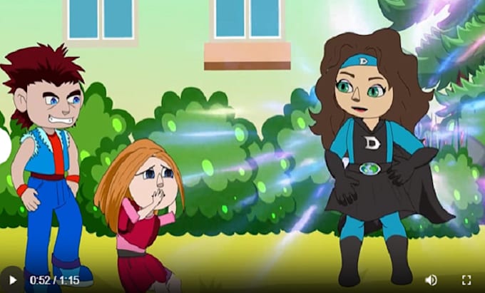 Do 2d traditional anime animation character, 2d cartoon hand drawn, cel ...