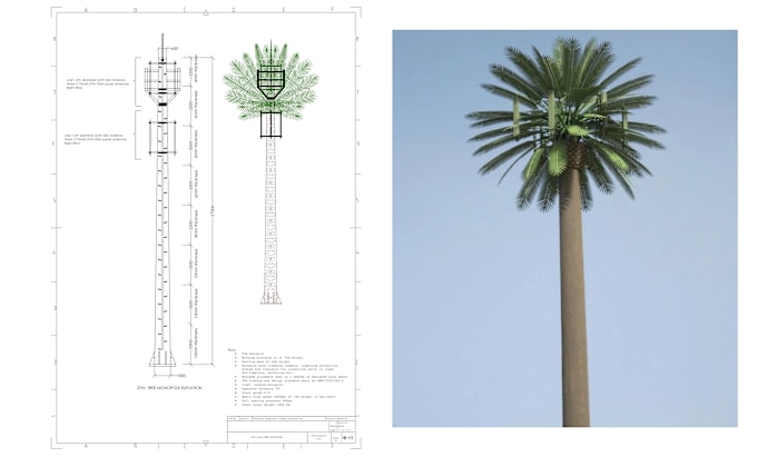 Design telecommunication towers and monopoles by Isharamadhus536 | Fiverr