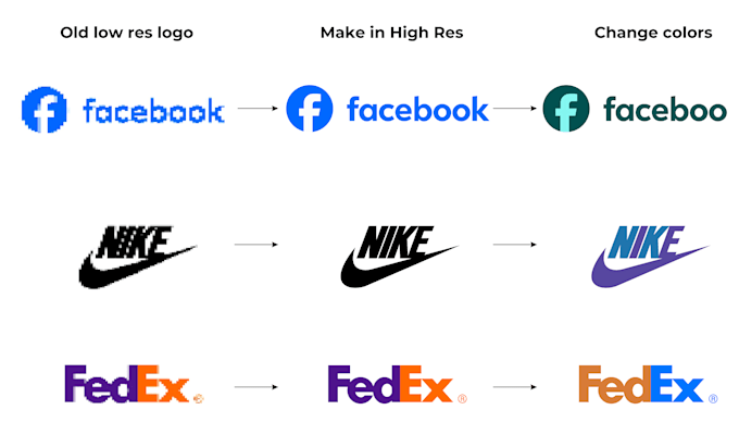 Recreate, redesign, resize, recolor, change or modify your logo in high ...