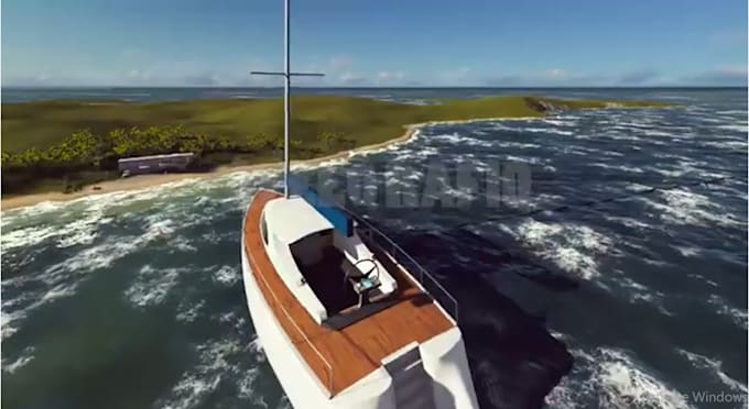 Create 3d boat animation, 3d yacht design, 3d anamorphic product ...
