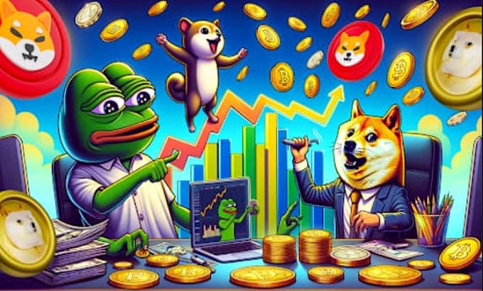 Do crypto meme coin, meme coin, pepe the frog, meme video, meme coin art, shiba by Li_cona | Fiverr