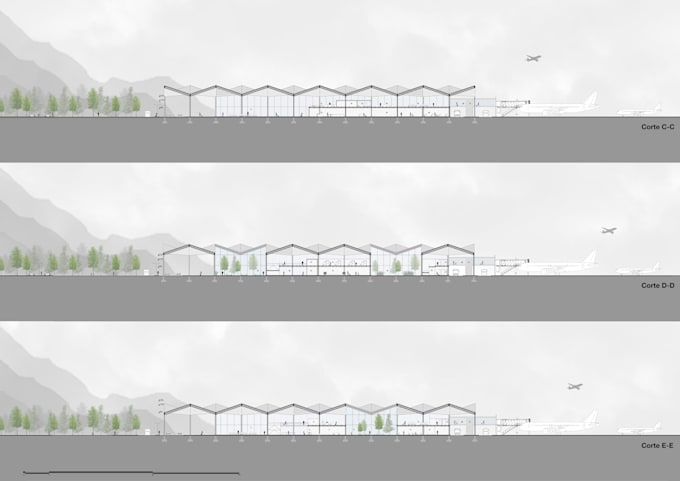 Render plans, elevations or sections in photoshop by Solguardia | Fiverr