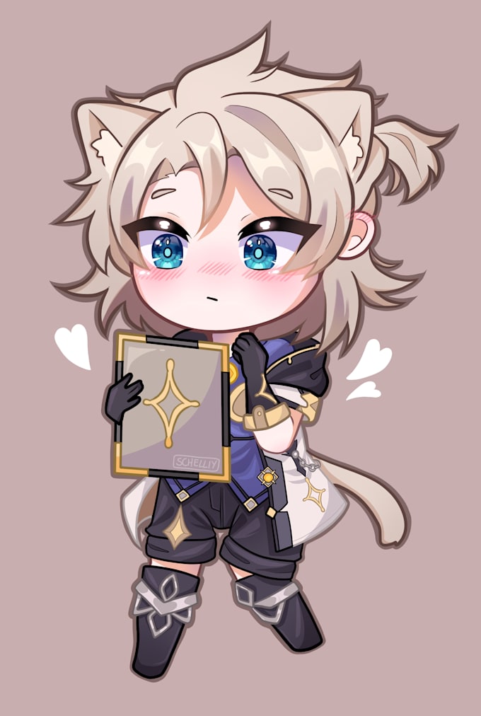 Draw a chibi oc or fanart in cute anime style by Schelliy | Fiverr