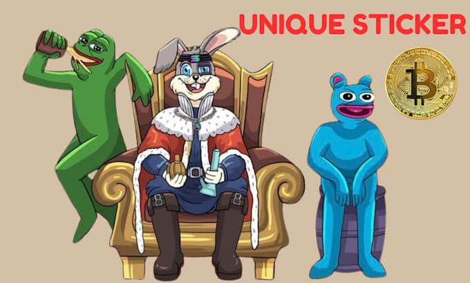 Draw meme crypto stickers telegram stickers meme coin art meme stickers ...