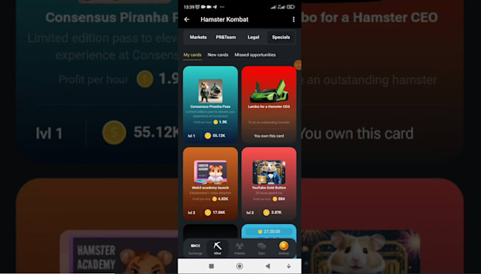 Clone hamster kombat,tapswap,memefi,telegram game bot,tap to earn game ...