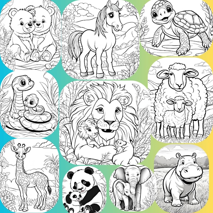 Create a 100 coloring pages perfect for your kdp and etsy by Amina ...