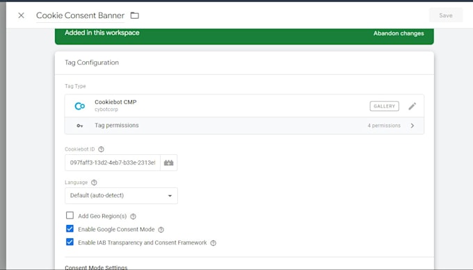Setup gdpr cookie consent mode v2 and cookie banner with google tag manager by Bindu240 | Fiverr