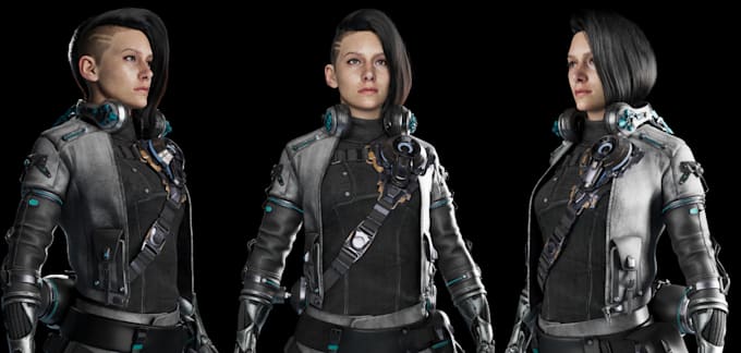 Turn 2d to 3d, game character model, retopolgy, fur texture, dynamic ...