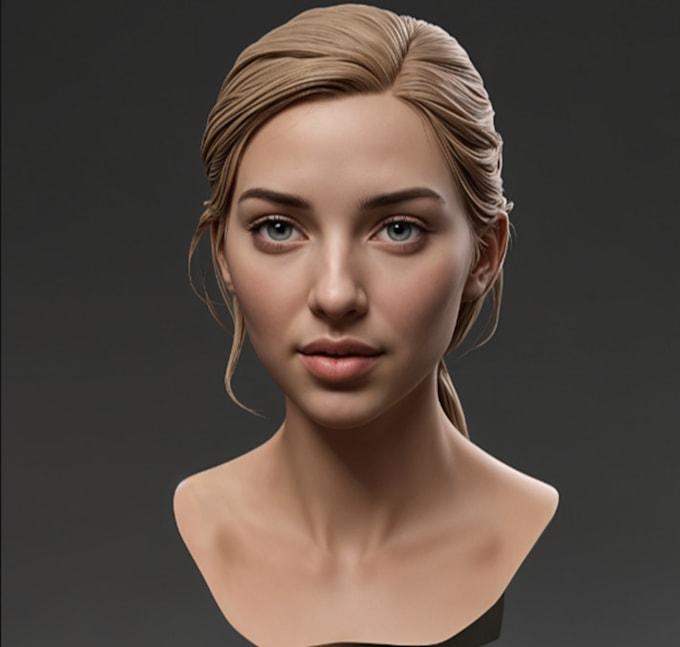 Sculpt realistic 3d head bust, 3d bust, 3d head model for 3d printing ...