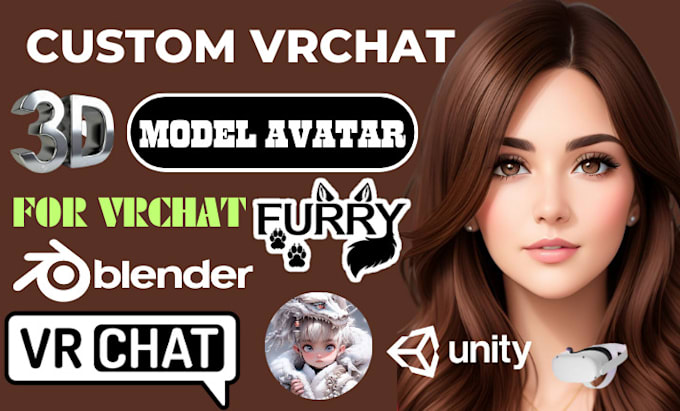 Create stunning vrchat avatar, furry fursona nsfw, 3d vtuber, vr chat outfits by Bello_oluwa ...