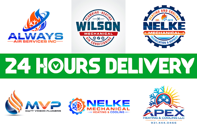 vector heating cooling plumbing