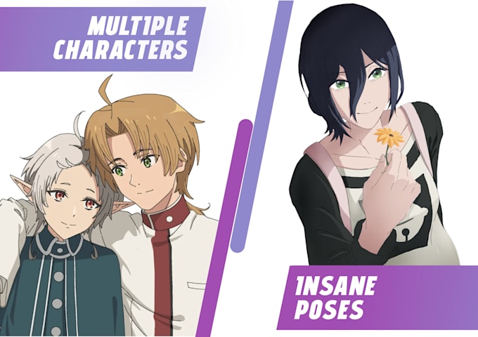 Make anime artwork of your favorite characters by Rudolfscage | Fiverr