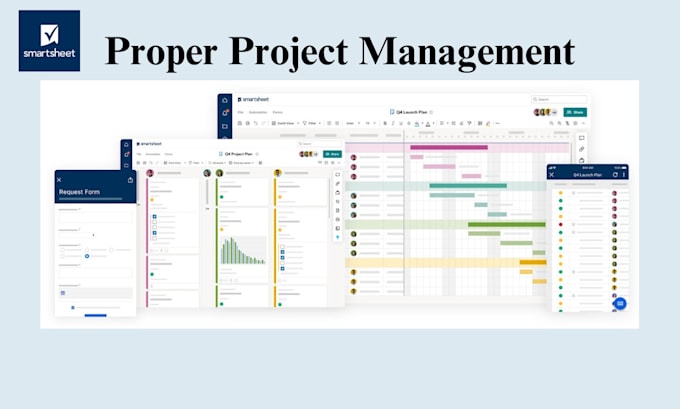 Automate, setup dashboard, workspaces for project management on smartsheet by James_davidson2 ...