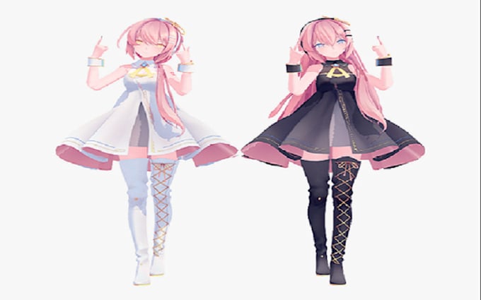 Make 3d mmd model, mmd hairstyle, 3d mmd outfits, mikumikudance by ...