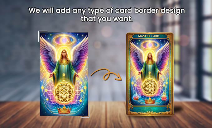 Add name, number and border for your tarot, oracle cards by Aura ...