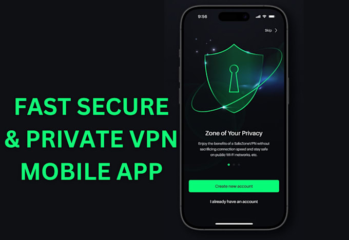 Do vpn mobile app development flutter app ios and android app ui design by Majestics22 | Fiverr