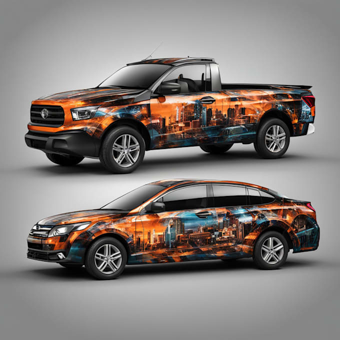 Create stunning custom vehicle wrap design by Vennielover | Fiverr