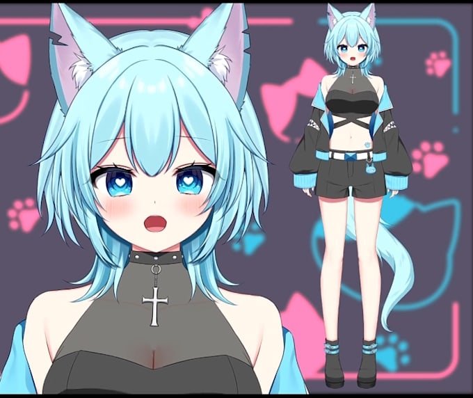 Draw and rig 2d vtuber model, anime vtuber model, 2d vtuber avatar ...