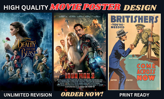 Design cinematic movie poster design film poster design poster ...