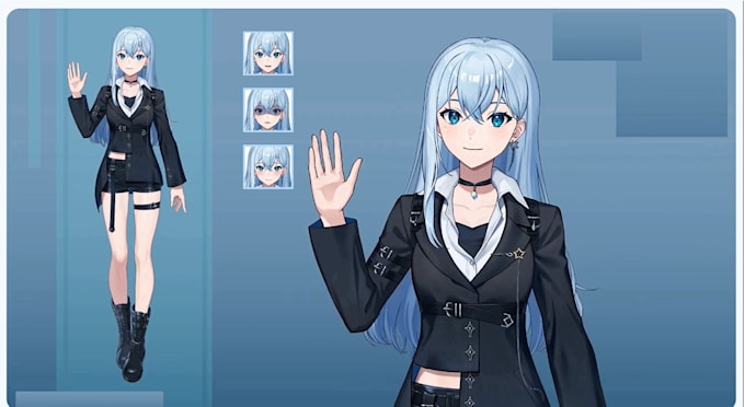 Draw and rig 2d vtuber model and 2d vtuber rigging by Horlarrizzy | Fiverr
