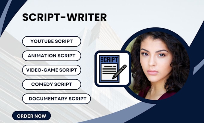 Write any scriptwriting, youtube, animation, video, comedy, documentary ...