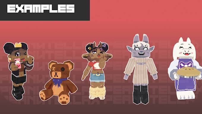 Make a lowpoly blockbench 3d model by Peanutella | Fiverr