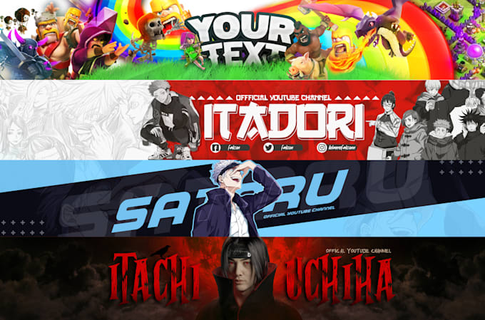 Create an eye catchy youtube banner by Mianmashal | Fiverr